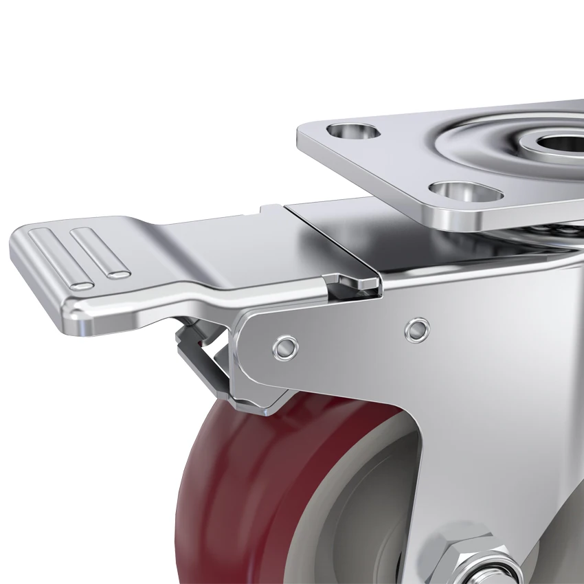 SUS-304-stainless-steel-Casters-wheels-125cm-5-inch-Heavy-duty-caste ...