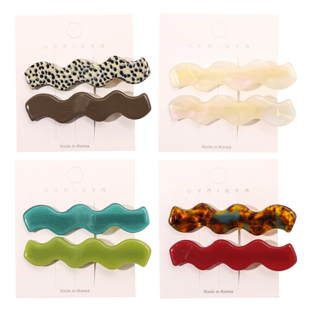 Korea Retro Simple Wave Hair Clip Acetate Duck Beak Clip For Women's ...
