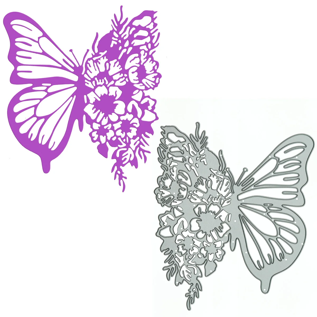 Large Metal Cutting Dies Floral Butterfly Pattern For Scrapbooking ...