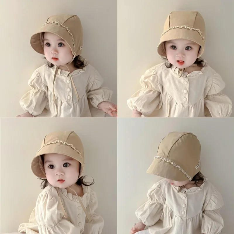 6-18 Months Baby Hat Spring and Autumn Season Thin Big Eaf Girl ...