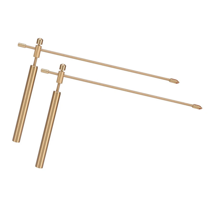 1Pair Copper Handheld Adjustable Dragon Seeking Dowsing Rod Outdoor ...