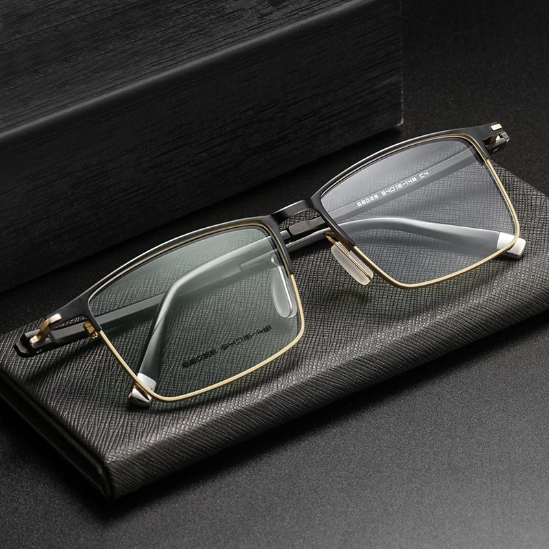 Retro-Men-Square-Business-Titanium-Alloy-Anti-Blue-Computer-Glasses ...