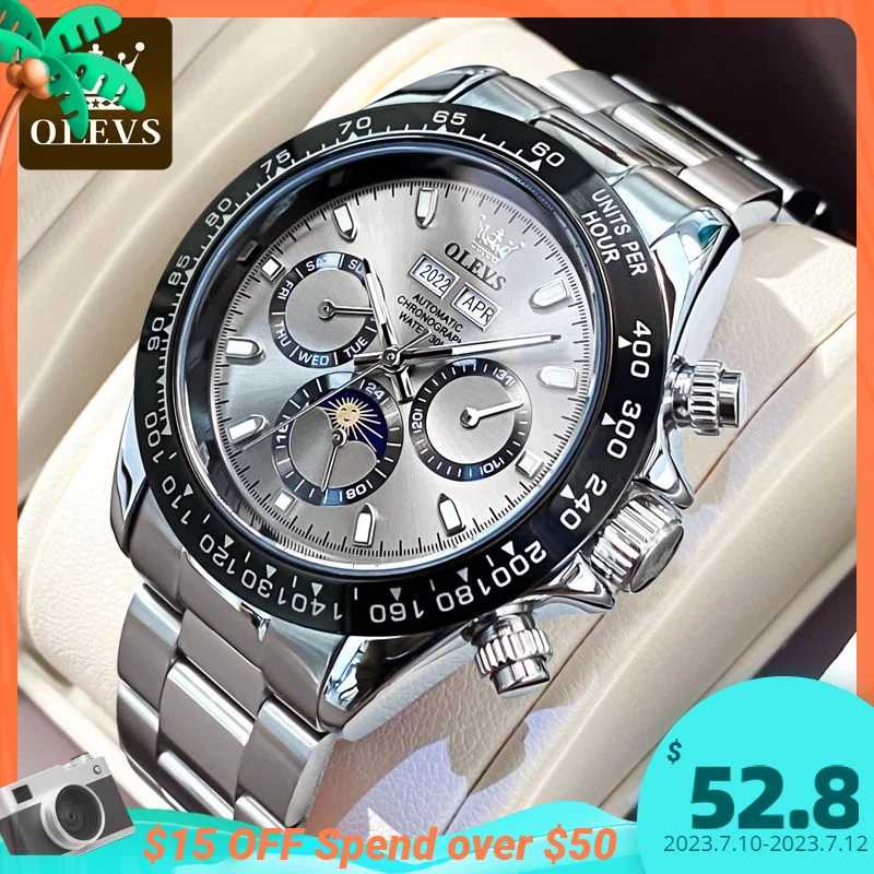 OLEVS Automatic Mechanical Watch for Men TOP Brand Original Stainless ...