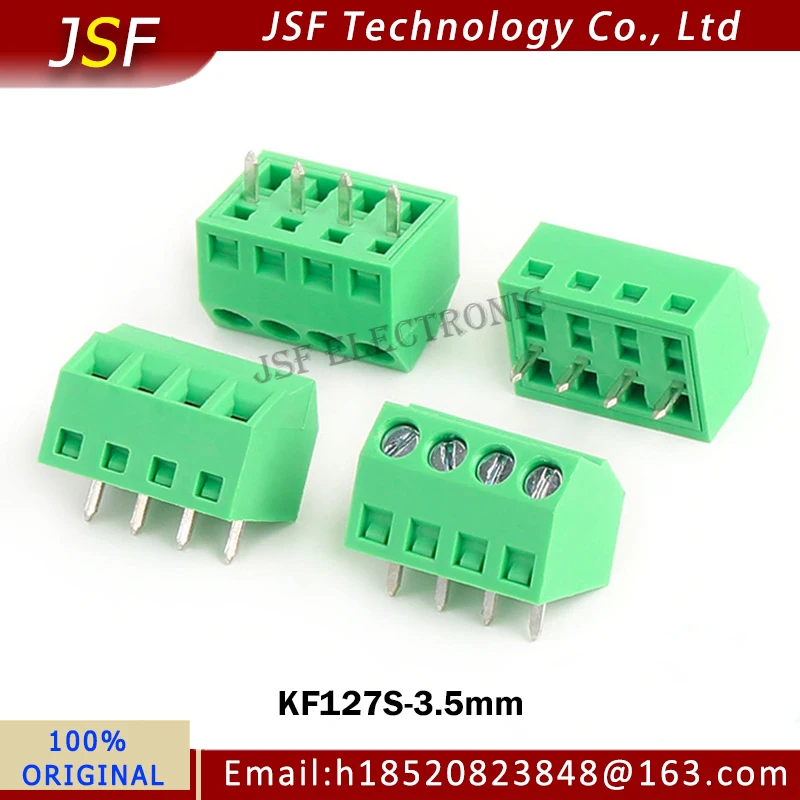 10pcs/lot KF127S-3.5mm KF127 Screw PCB Terminal Block Connector 2P 3P ...