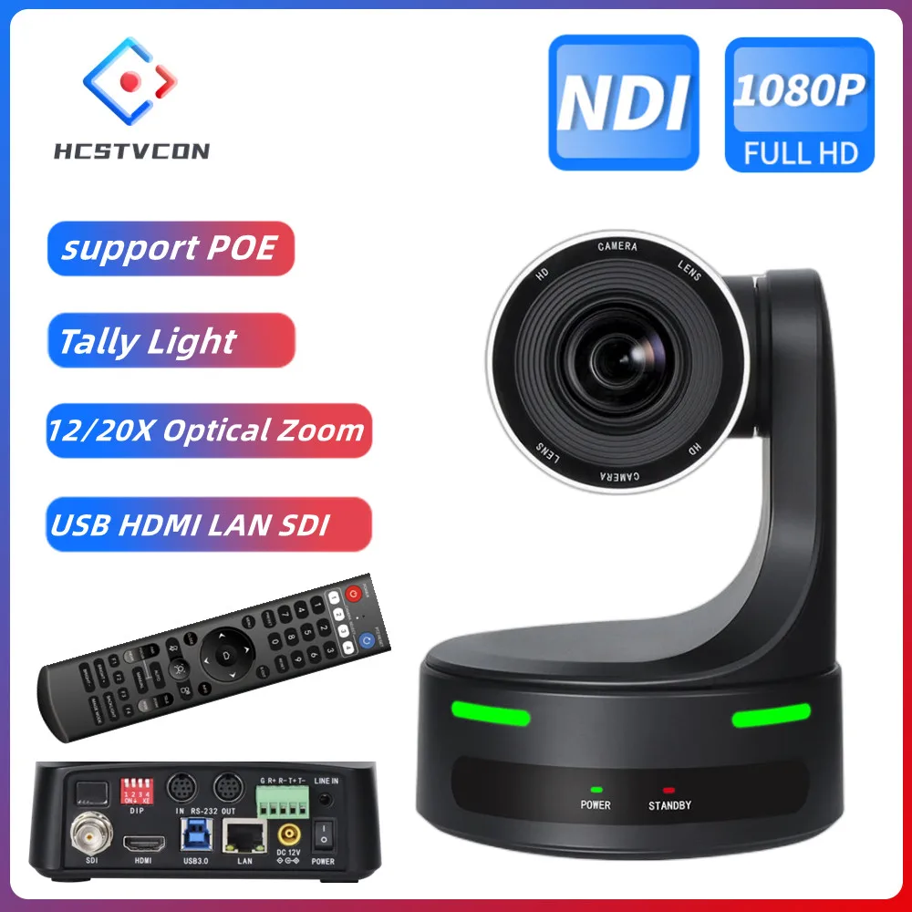 NDI-HX-POE-Church-PTZ-Camera-12-20X-Zoom-60fps-USB-HDMI-LAN-SDI-Control ...