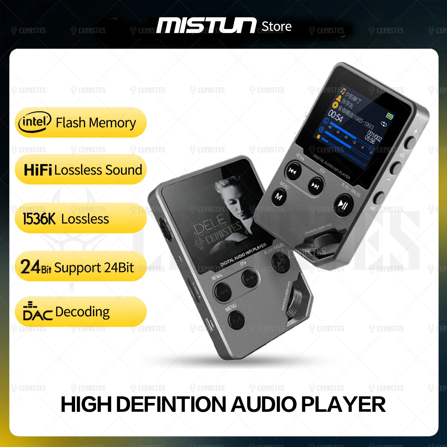 Mastering grade True HIFI Music Player Portable Sports Pure Audio MP3 ...