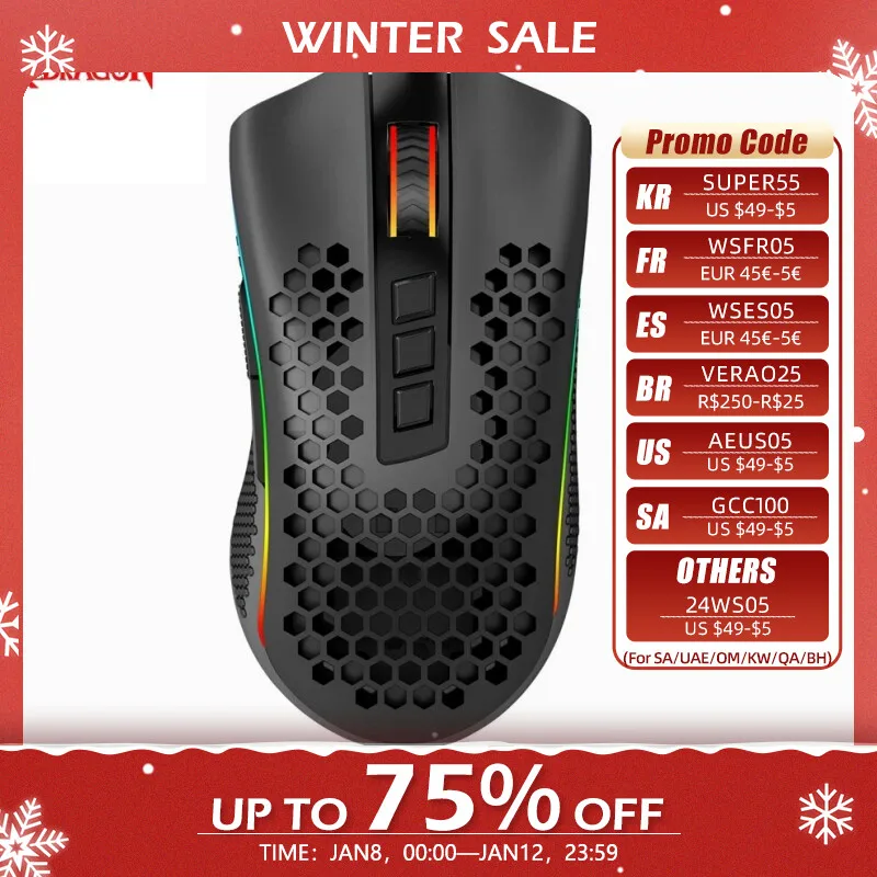 REDRAGON-Storm-Pro-M808-KS-RGB-USB-2-4G-Wireless-Gaming-Mouse-16000-DPI ...