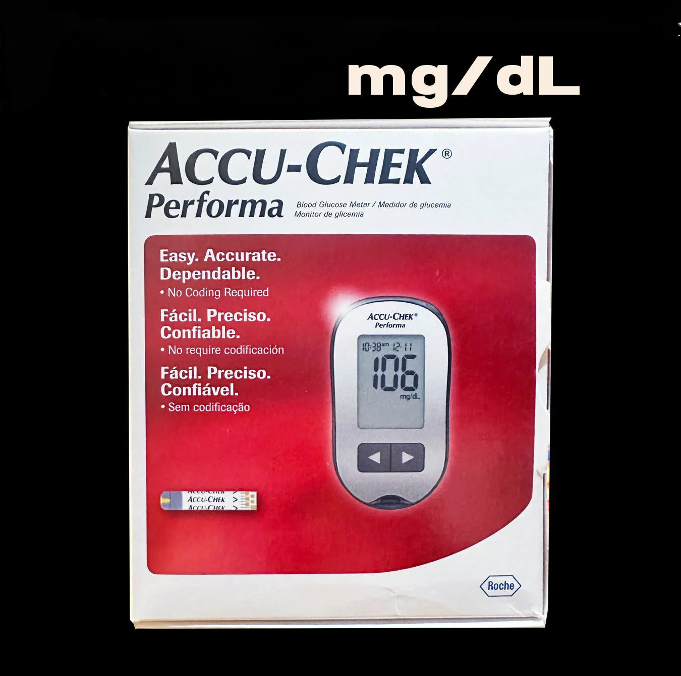 Accu-Chek-Performa-Glucometer-Blood-Glucose-Meter-Measurement-Unit-mg ...