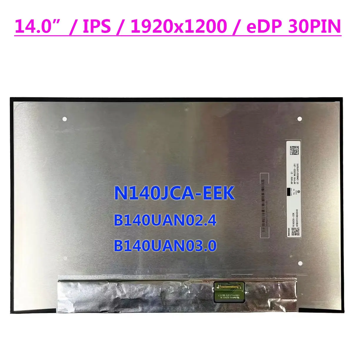 14 Inch Laptop LCD Screen N140JCA-EEK Fit B140UAN02.4 B140UAN03.0 16:10 ...