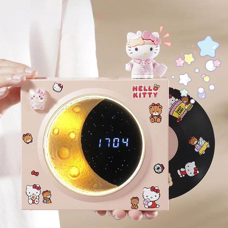 Hello-Kitty-Moon-Clock-Bluetooth-Speaker-Cartoon-Pochacco-Kuromi ...
