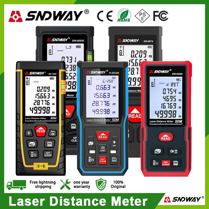 SNDWAY-40M-50M-Laser-Distance-Meter-Mini-Rangefinder-Digital-Laser ...