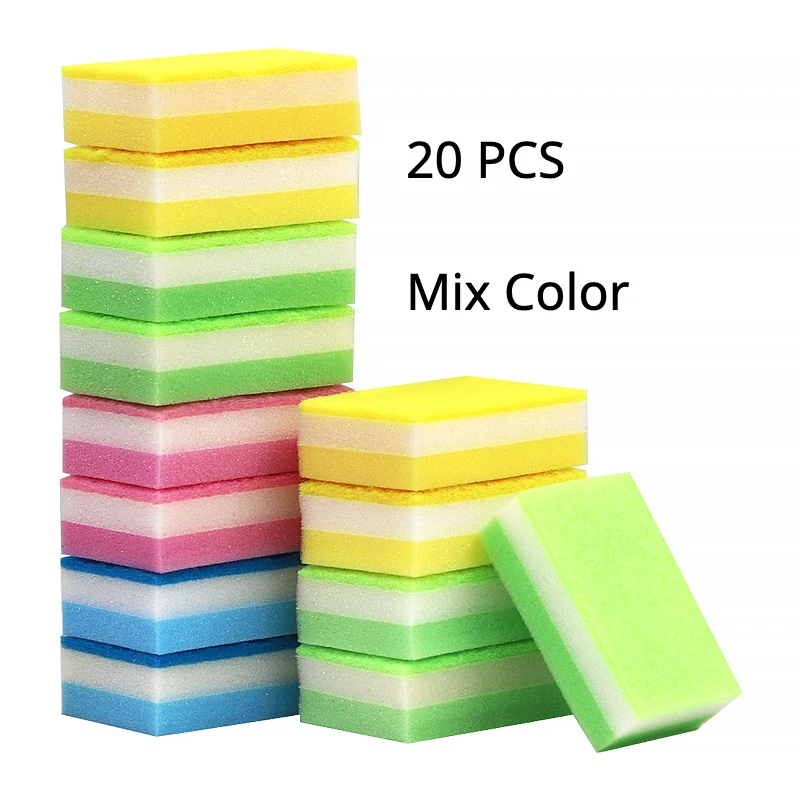 20-PCS-Pot-Washing-Sponges-Double-sided-Cleaning-Spongs-Household ...