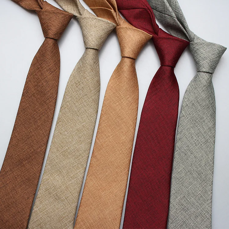 Corbata-de-moda-Jacquard-de-imitaci-n-de-lino-de-Color-s-lido-para ...