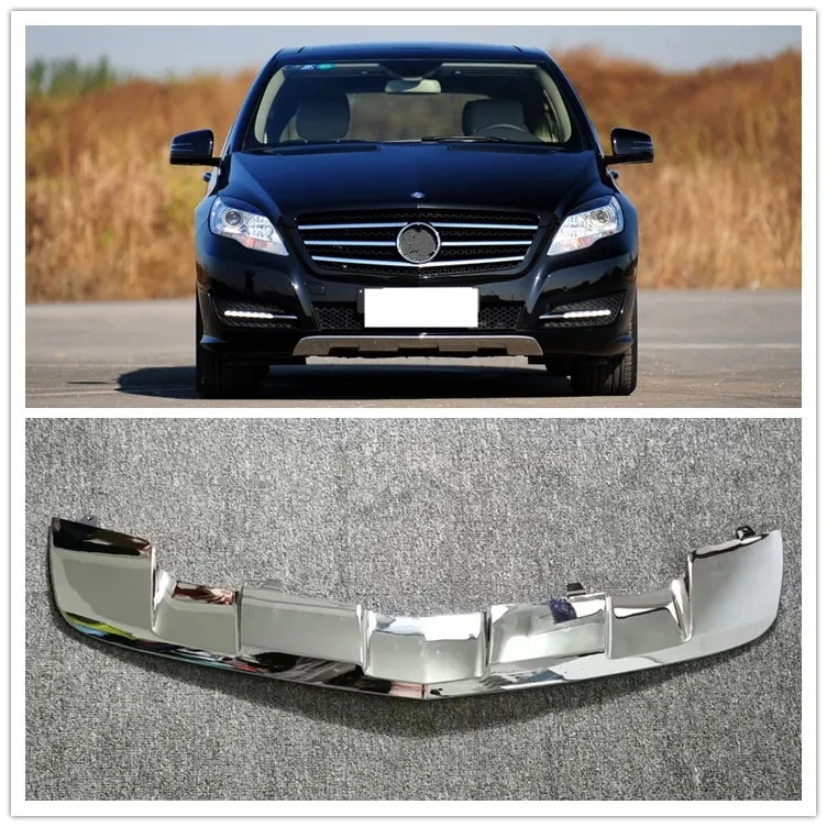 Front-bumper-chrome-plated-bright-strip-lower-guard-board-For-Mercedes ...