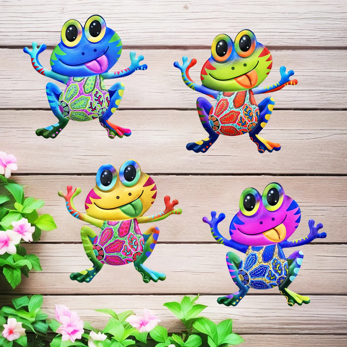 Metal Art Frog Wall Decor Vibrant Iron Art Frog Sculptures Frog Hanging ...
