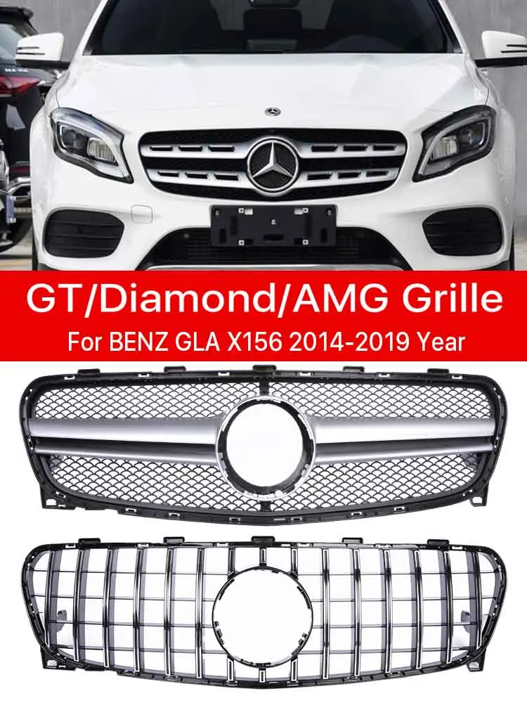 Front-Grille-Racing-Bumper-Grill-For-Mercedes-Benz-GLA-X156-2014-2019 ...