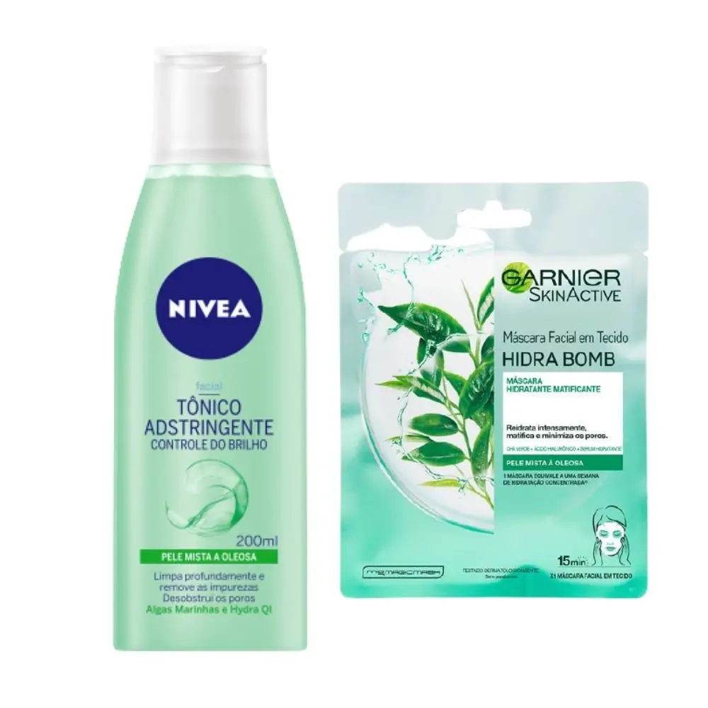 Tonico Nivea limpiador facial + máscara, Chá Verde Adstringente ...