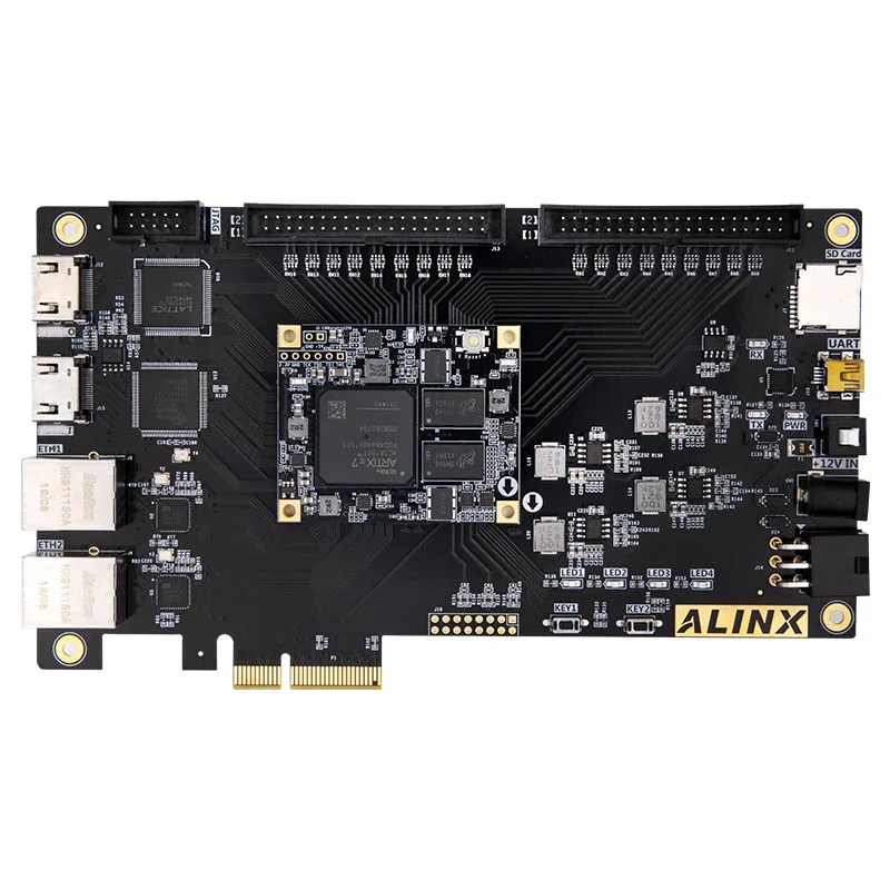 Xilinx FPGA Artix7 XC7A100T PCIex4 Development Board with Two Gigabit ...