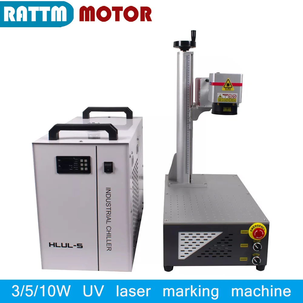 3W 5W UV Laser Marking Machine Desktop Printer Glass Metal Wood PVC ...