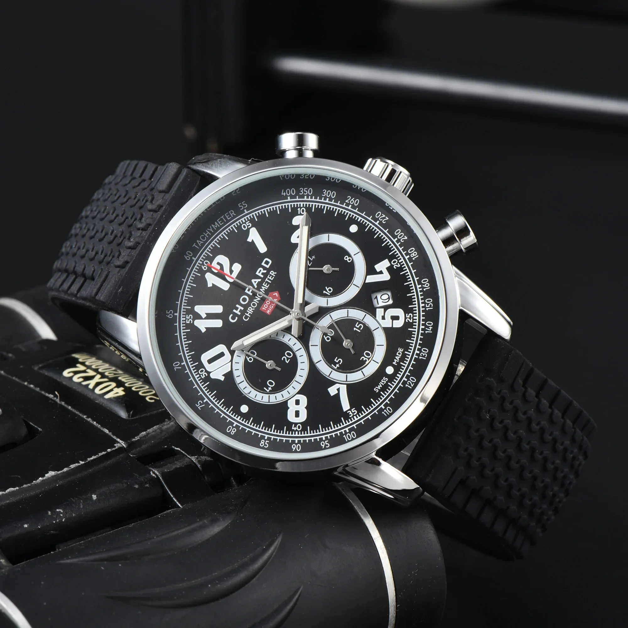 Chopard-reloj-con-fecha-autom-tica-para-hombre-cron-grafo-de-acero-para ...