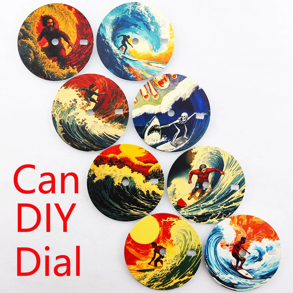 Watch dial NH35 Dial 28.5mm watch modified accessories Watch face Surf ...