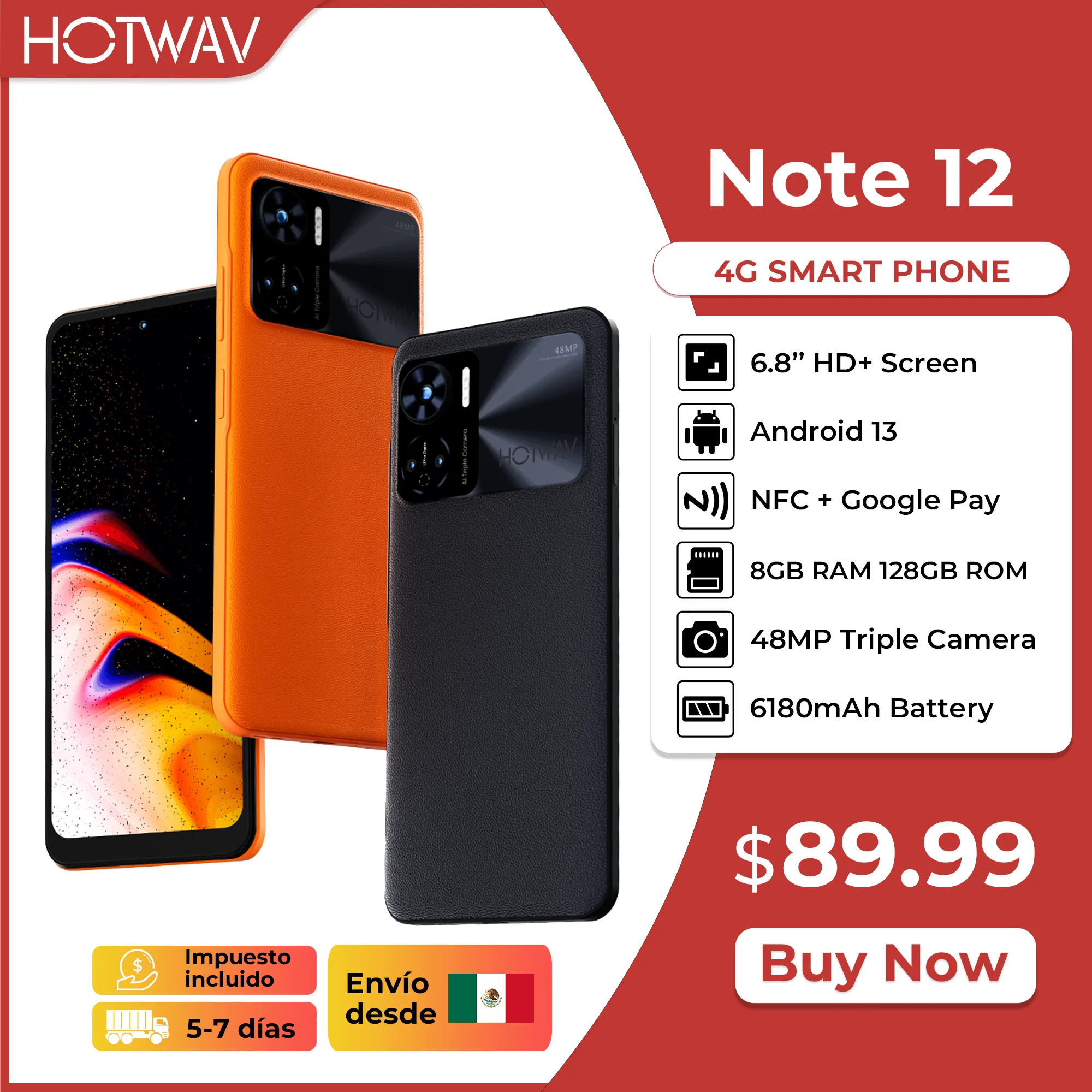 HOTWAV-Note-12-Smartphone-6-8-HD-Android-13-8GB-128GB-Octa-Core-Mobile ...