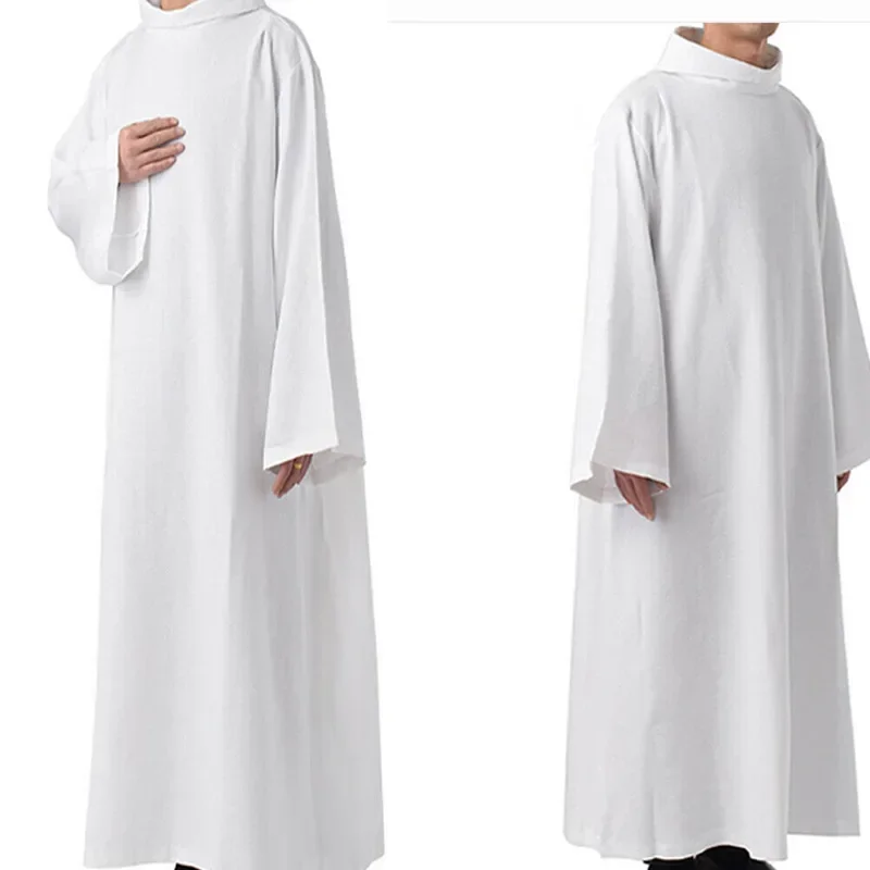 White-Costumes-for-Women-Middle-East-Arab-Priest-Clothes-Clergy-Robes ...