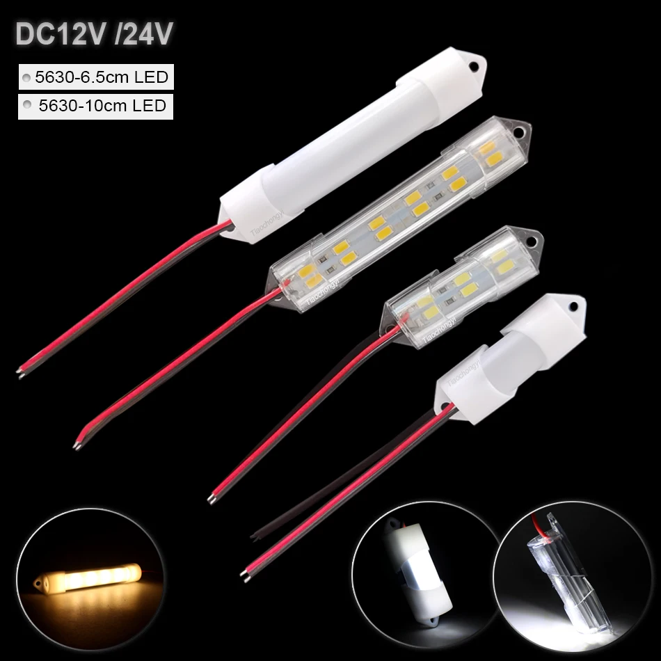 DC12V 24V LED Bar Lights 5630 6.5cm 10cm 12LEDs Milky/White Shell LED ...