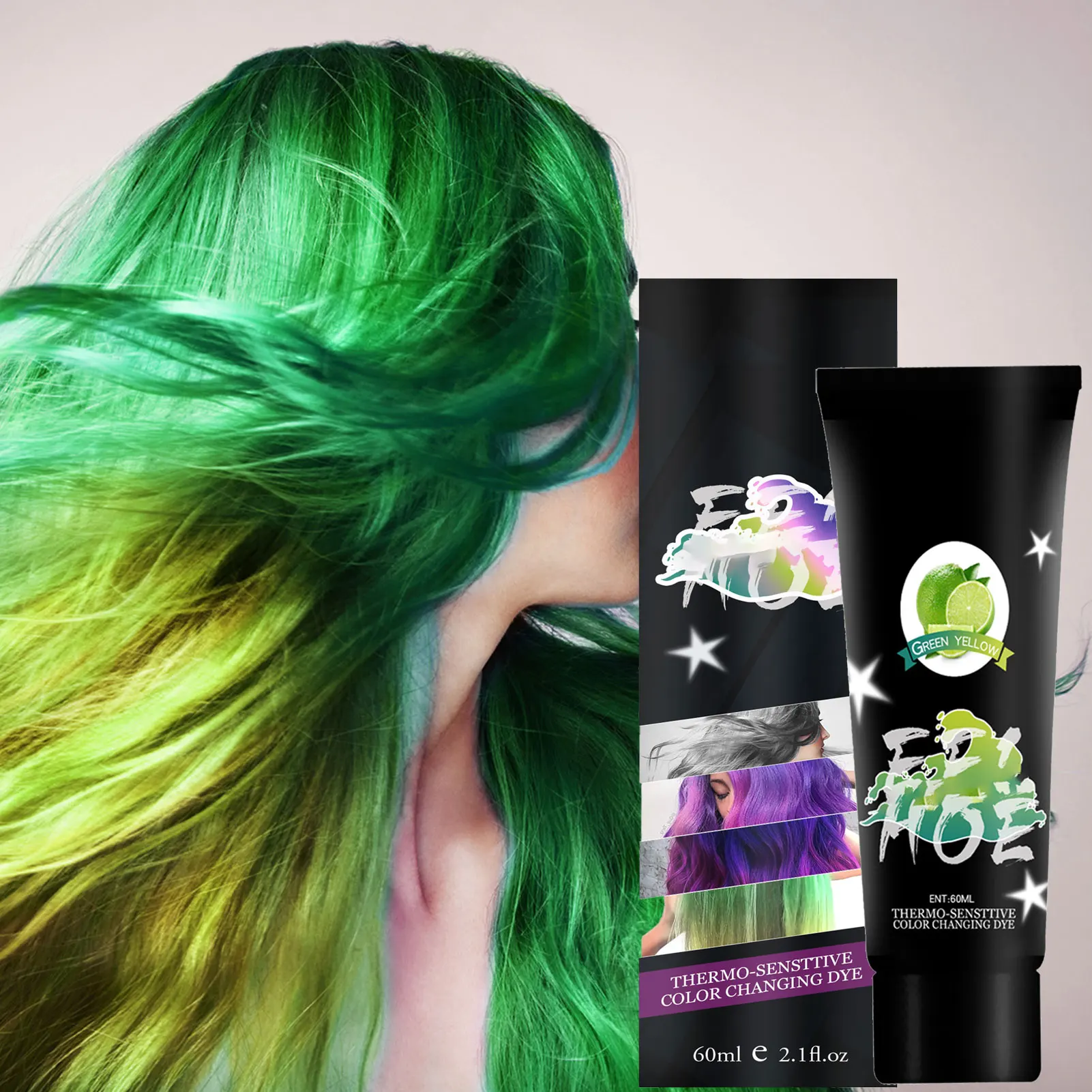 Green And Purple Hair Color