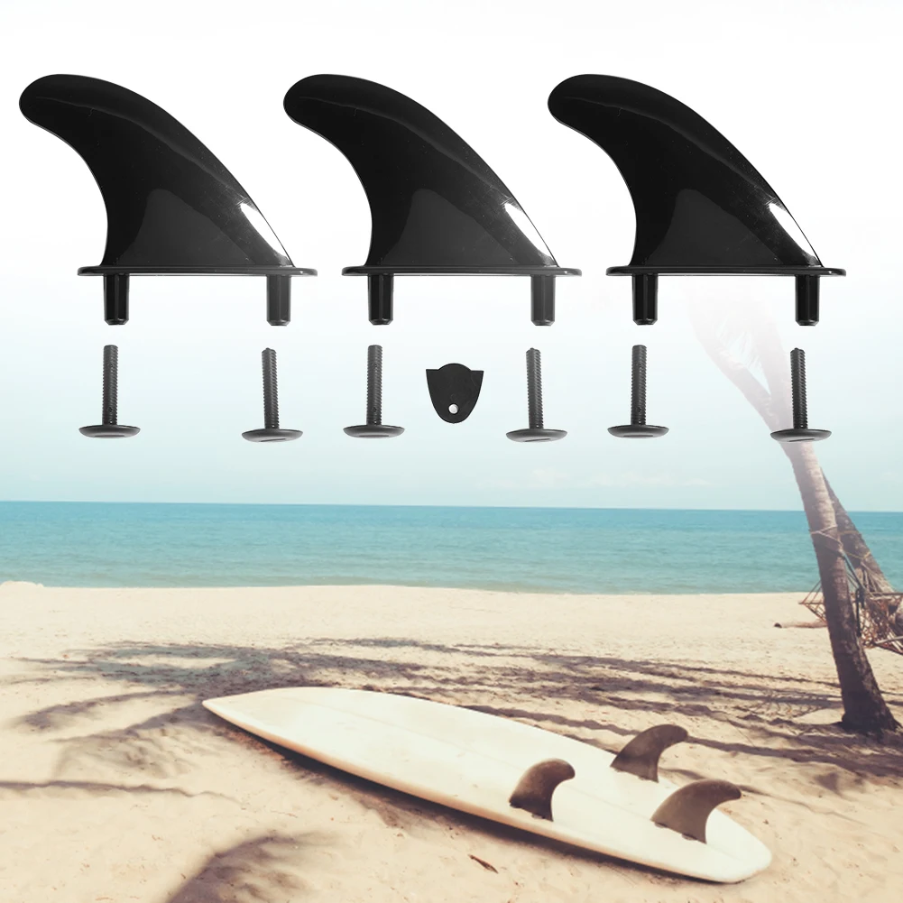 3pcs-Surfboard-Fins-Stand-Up-Paddle-Board-Surf-Water-Wave-Side-Fins ...