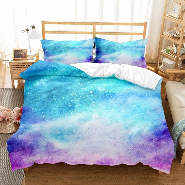 Galaxy Pink Purple Blue Bedspread