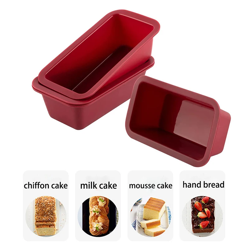 Silicone-Baking-Molds-NonStick-Rectangle-Cake-Pans-Mini-Bread-Toast ...