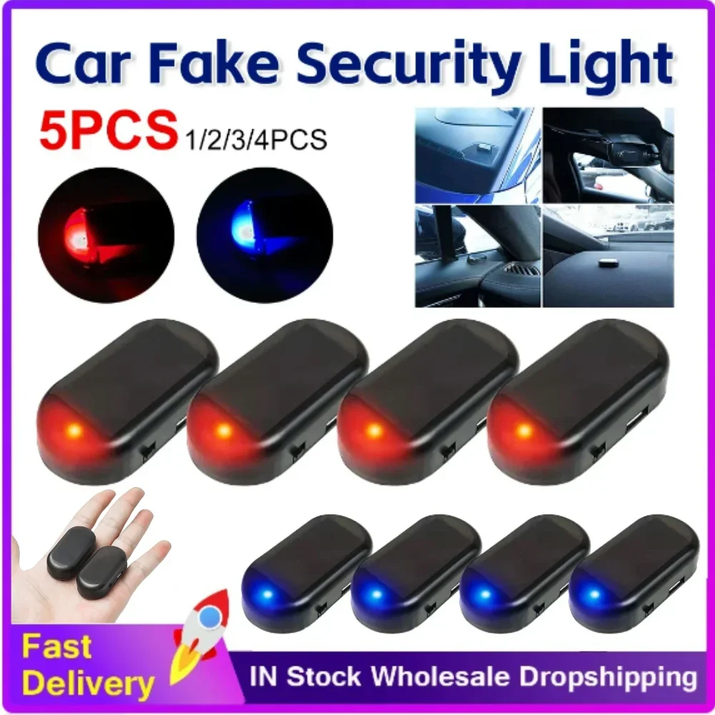 Solar Powered Simulated Dummy Alarm LED Fake Security Light Car Fake ...
