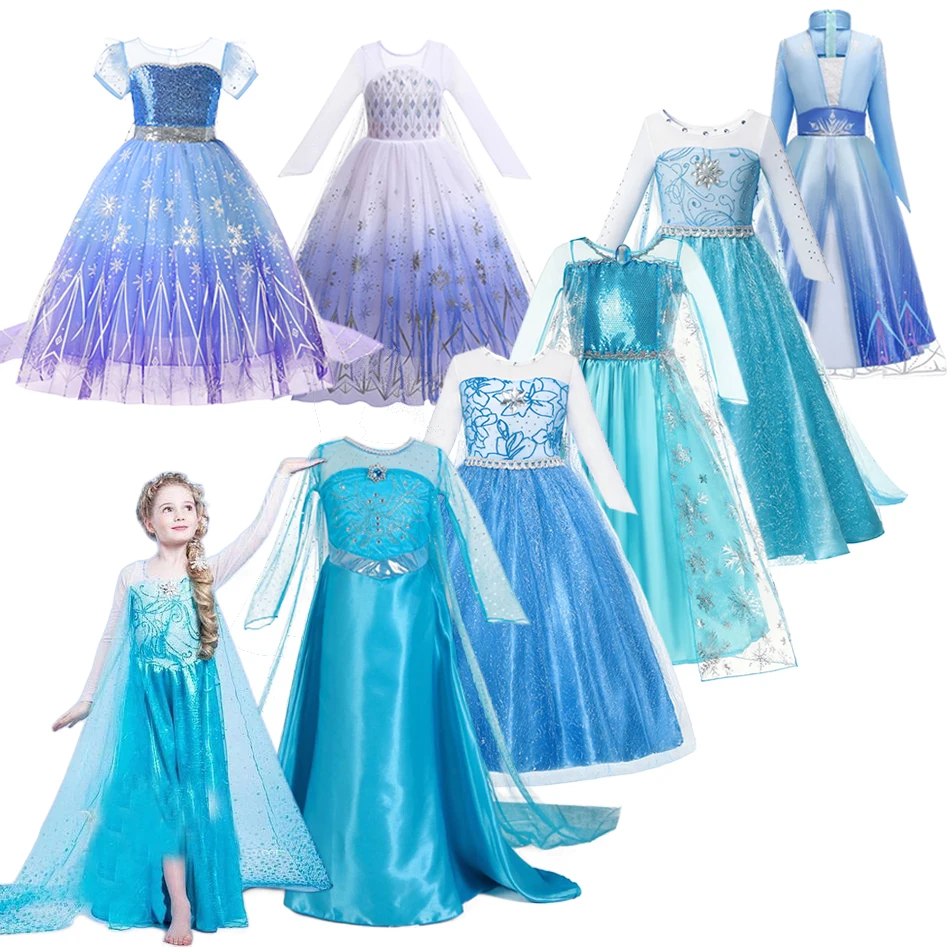 Vestido-de-reina-de-la-nieve-para-ni-as-disfraz-de-Frozen-Elsa-Anna ...