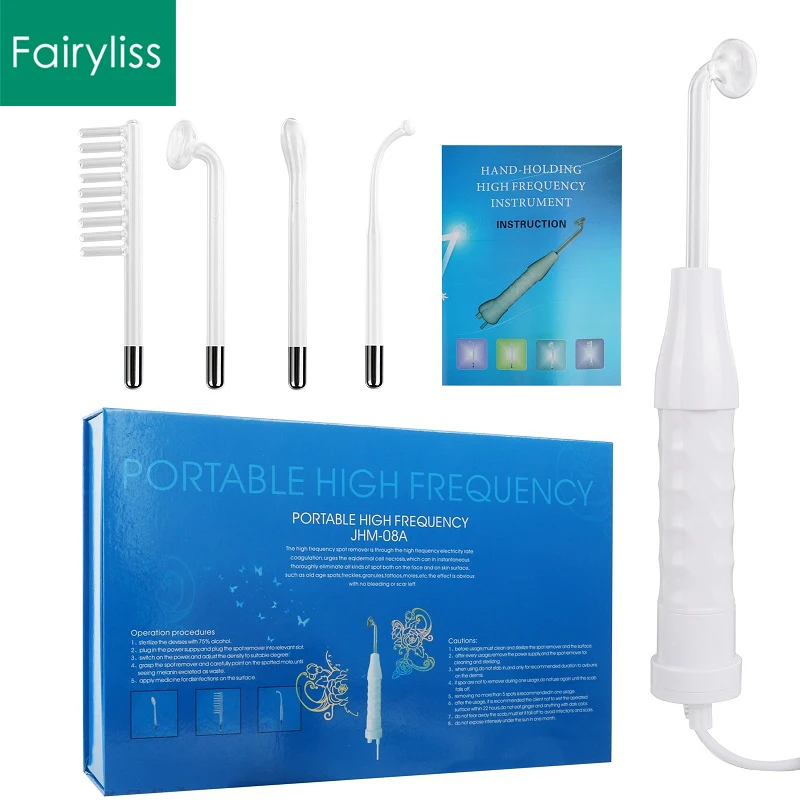 High Frequency Facial Machine Electrode Wand Glass Tube Electrotherapy ...