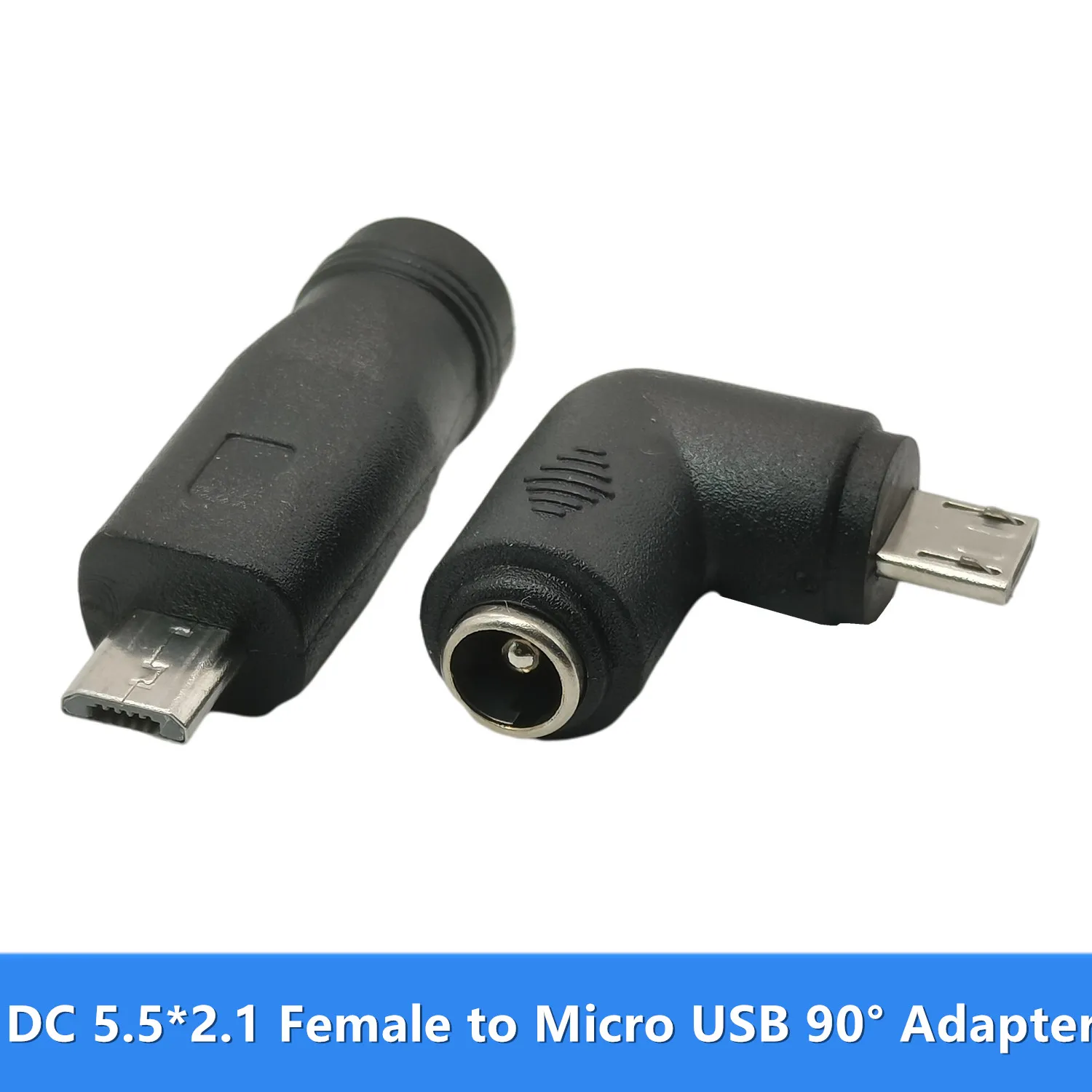Micro USB Adapter , DC 5.5*2.1mm Female to Micro USB Right Angle 90 ...