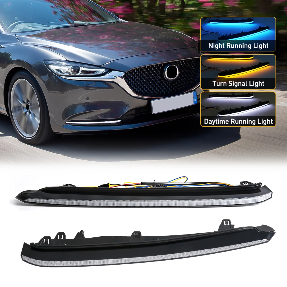For-Mazda-6-2018-2019-2020-2021-Car-LED-Daytime-Running-Light-Assembly ...