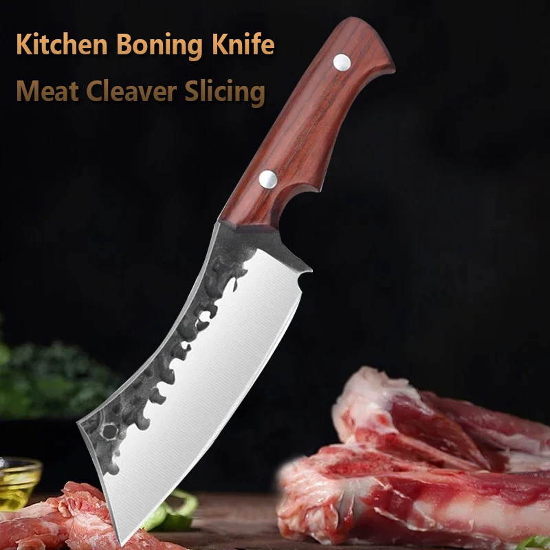 Kitchen-Bone-Knife-Meat-Cleaver-Forge-Knife-Stainless-Steel-Butcher ...