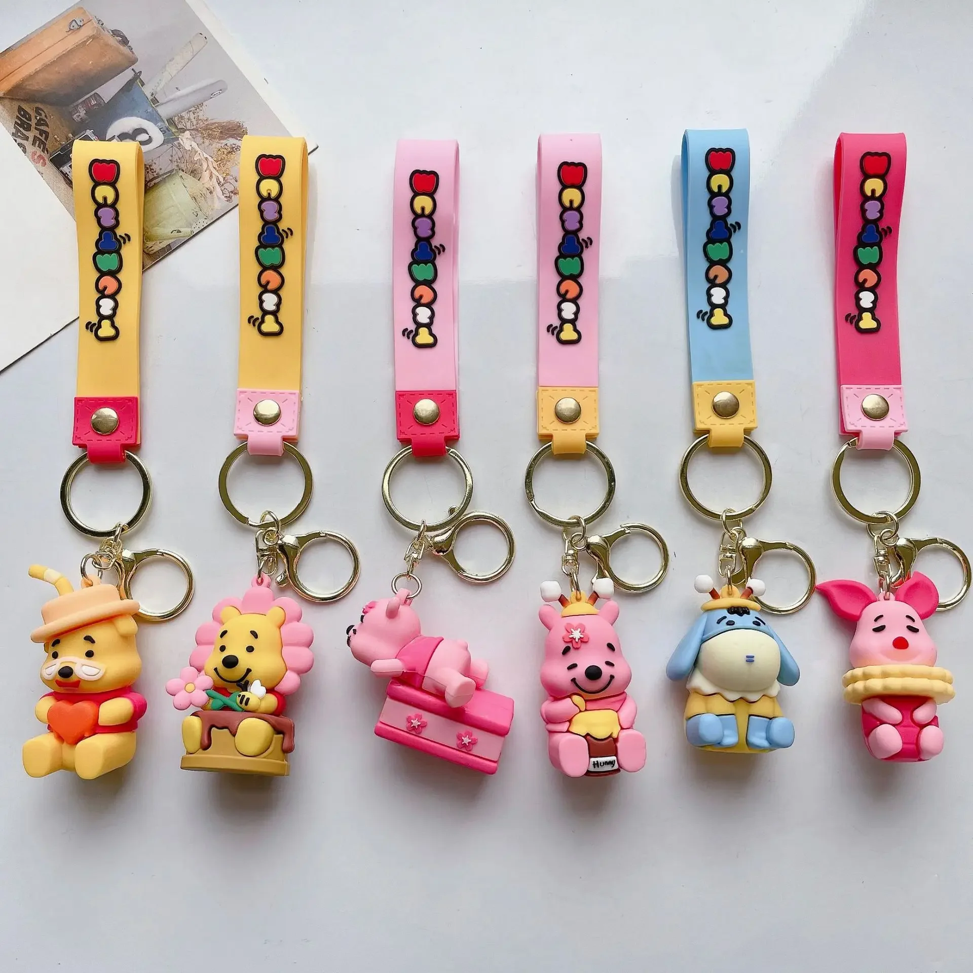 Disney-Cartoon-Pooh-Bear-Silicone-Keychain-for-Women-Men-Kids-Lovely ...