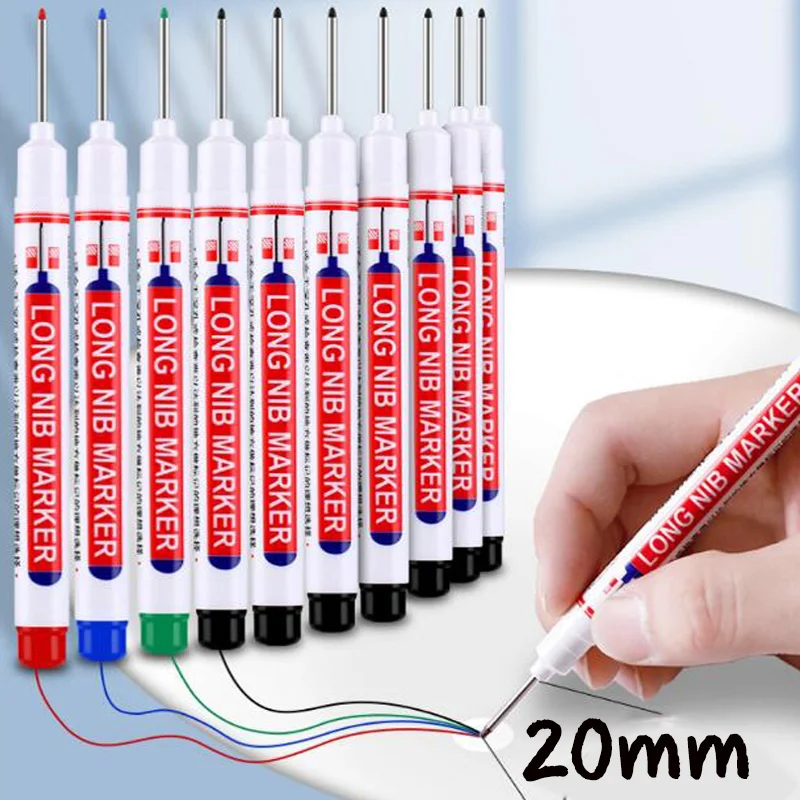 3-2-1pcs-Long-Tip-Marker-20-30mm-White-Black-Blue-Green-Red-Carpentry ...