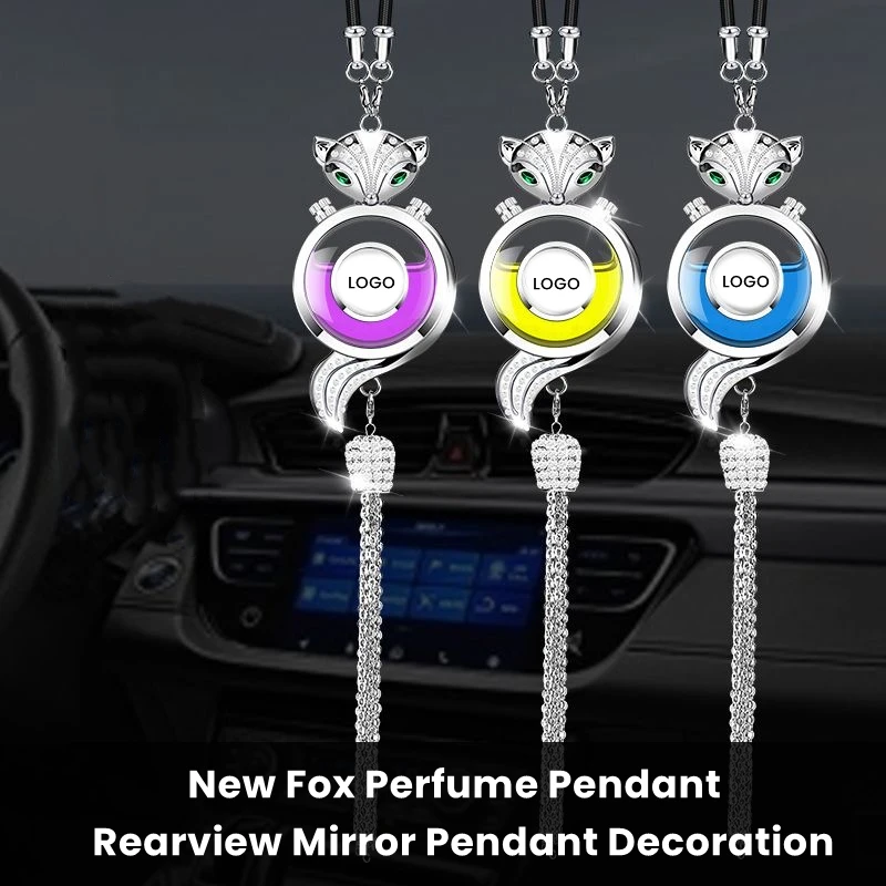 New-Car-Perfume-Pendant-Air-Freshener-Rearview-Mirror-Metal-Lace-Fox-Logo-Pendant-Hanging ...