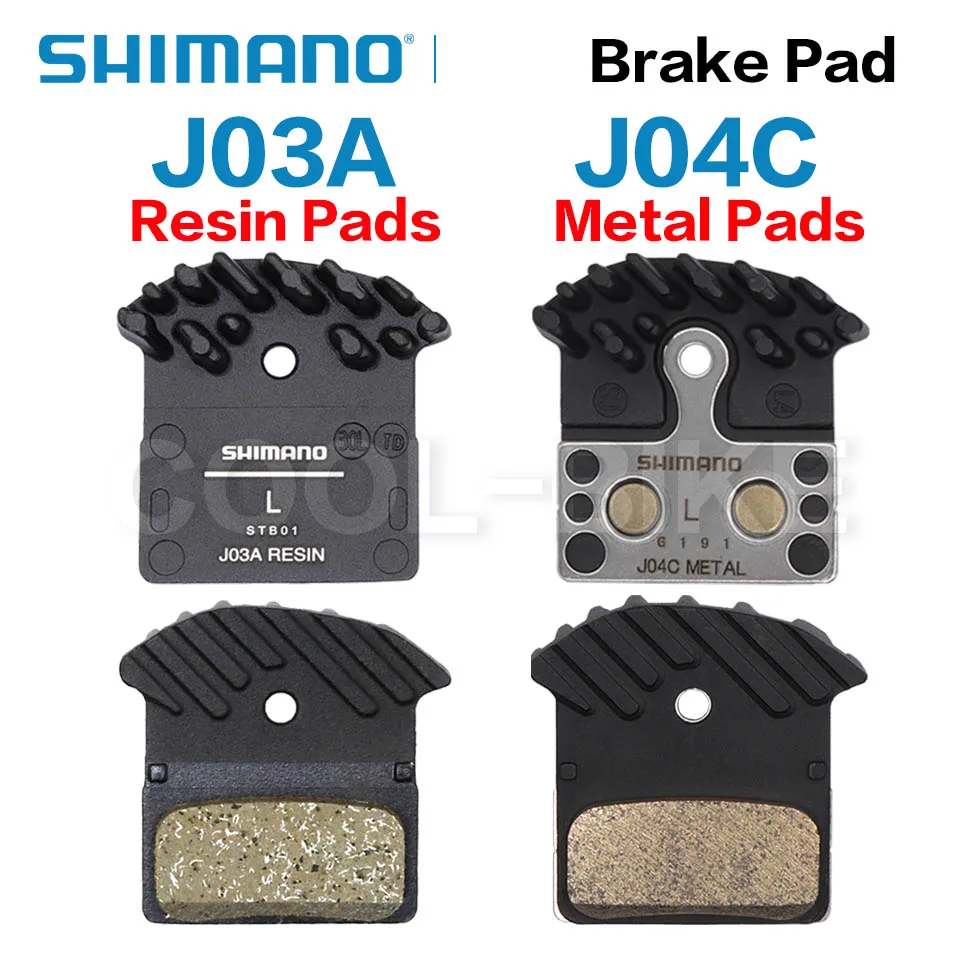 Shimano J03A J04C Pads DEORE SLX XT Resin Metal Pad Cooling Fin Ice ...