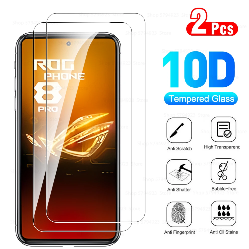 2PCS-9H-Clear-Tempered-Glass-For-Asus-ROG-Phone-8-Pro-anti-scratch ...
