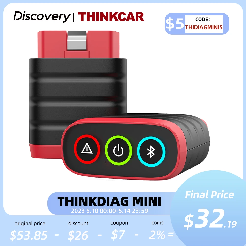 THINKCAR Thinkdiag mini OBD2 Scanner Car System Diagnost Free Lifetime ...