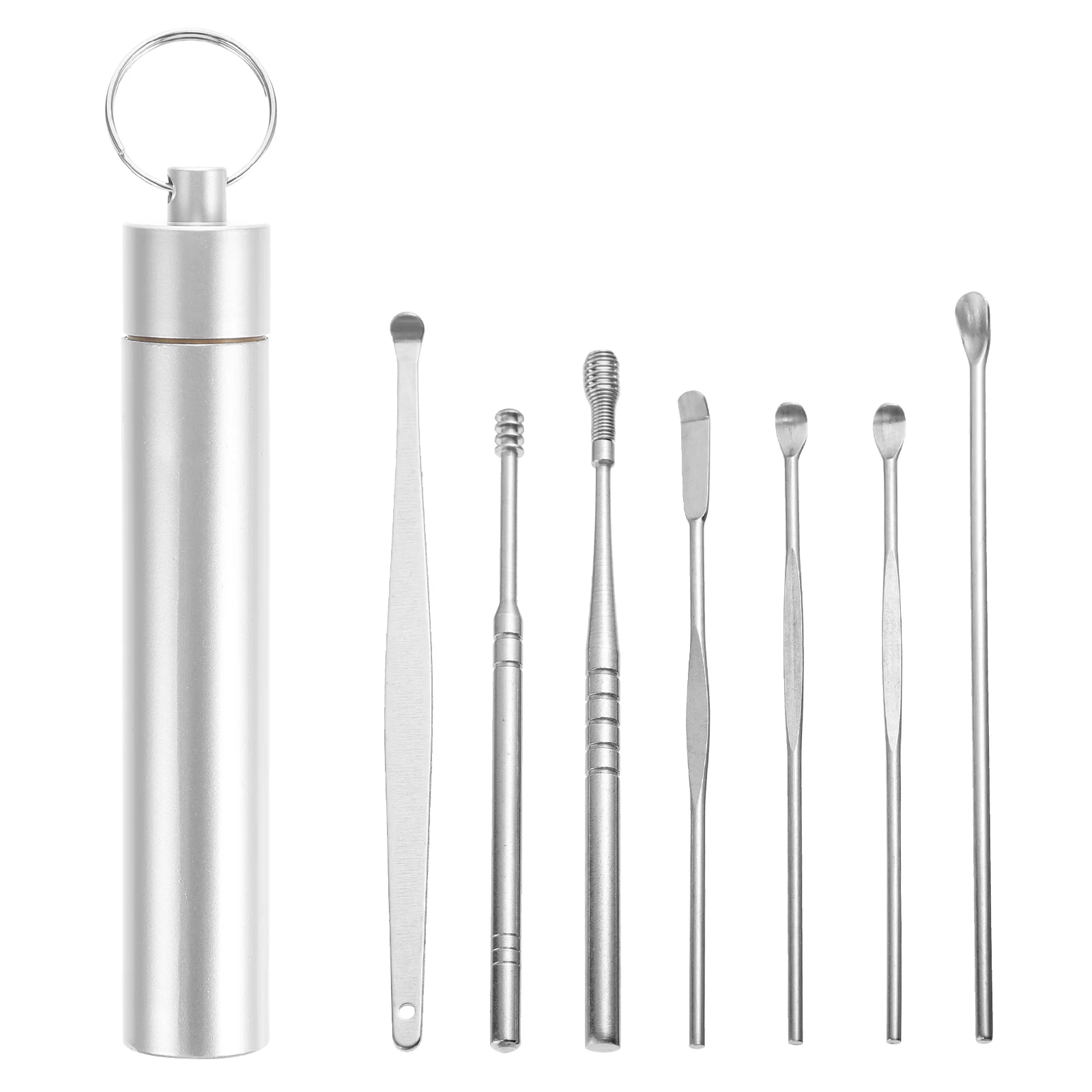 7Pcs Practical Stainless Steel Ear Spoons Ear Wax Pickers Creative ...