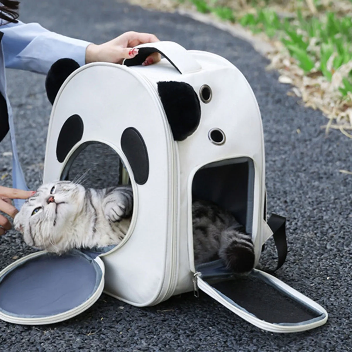 Cat-Bag-Out-Portable-Pet-Backpack-Cartoon-Breathable-Double-Shoulder ...