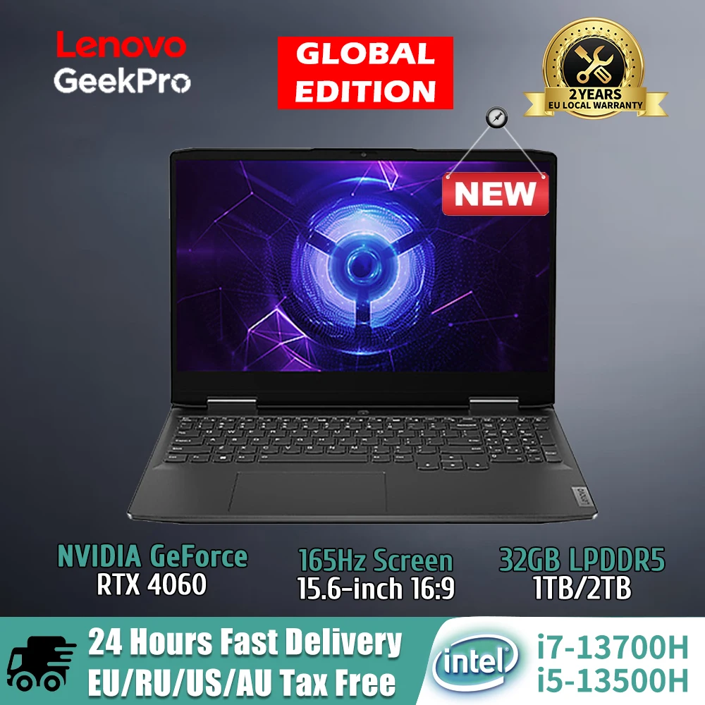 Lenovo GeekPro G5000 Gaming Laptop 13th Gen Intel Core I7-13700H/32GB/2TB SSD/RTX 4060/4050 8GB ...