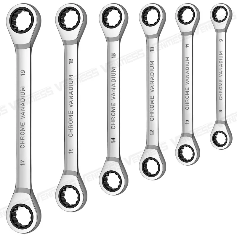 Double-Box-End-Ratcheting-Wrench-set-Heavy-Duty-Cr-V-Box-Ratchet ...