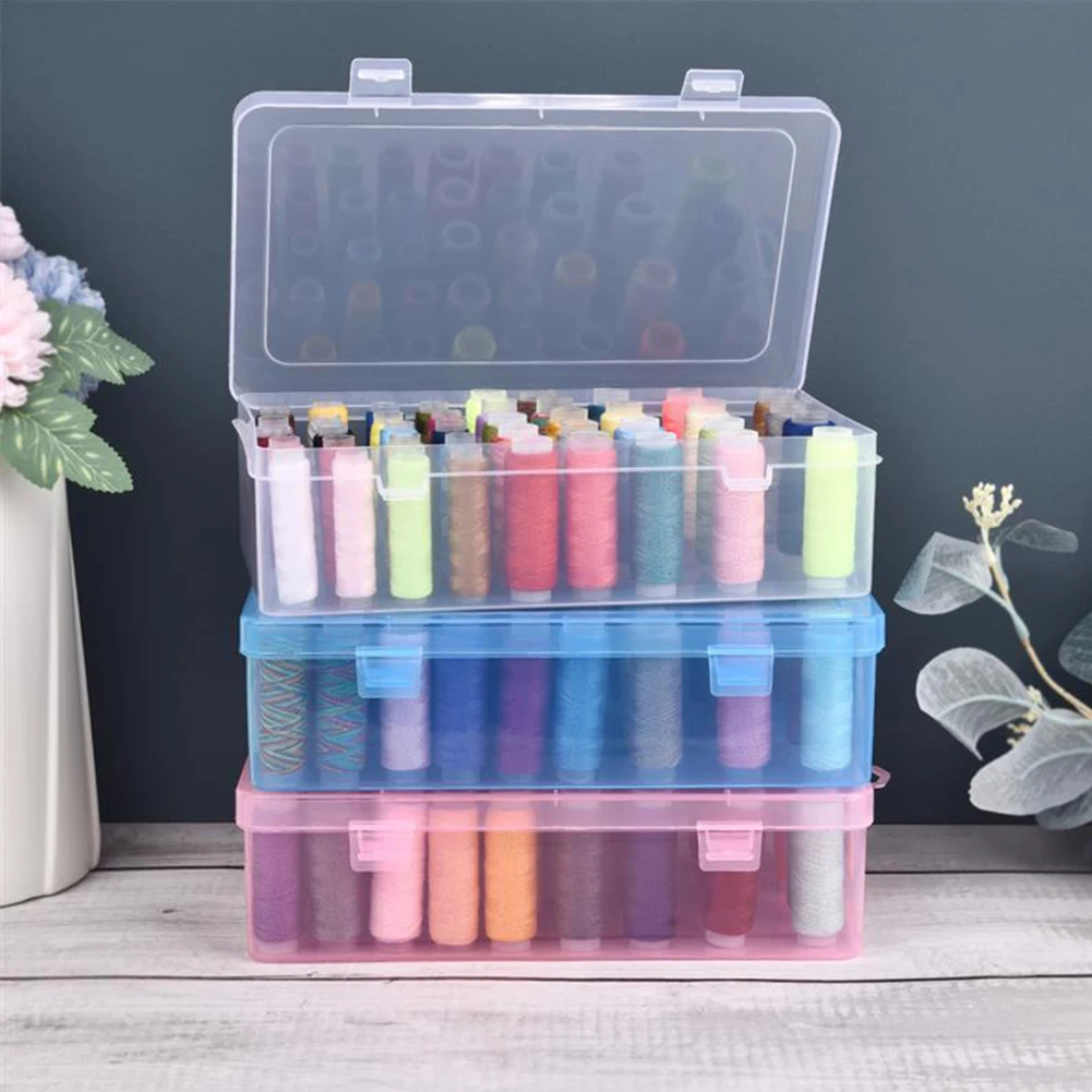 42-Axis-Sewing-Threads-Box-Transparent-Bobbins-Storage-Case-Large ...