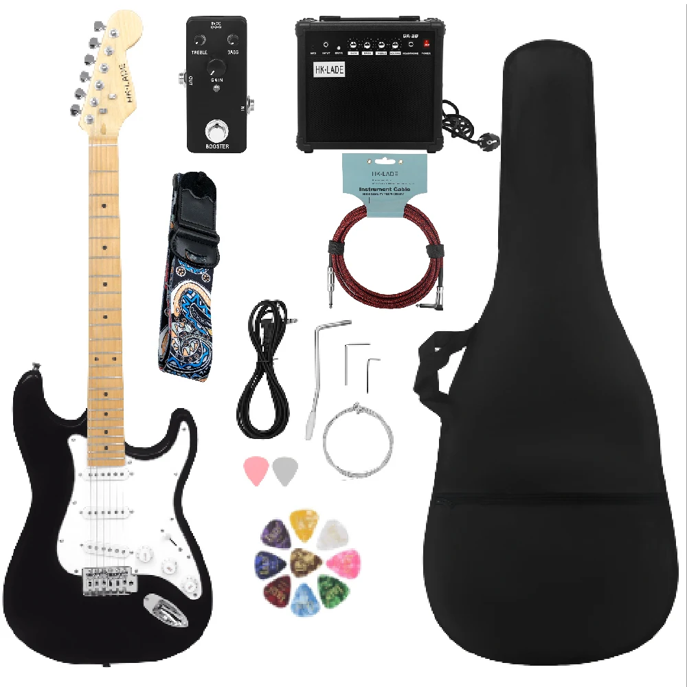 6-String-Black-Electric-Guitar-Campus-Student-Rock-Band-Trendy-Play ...